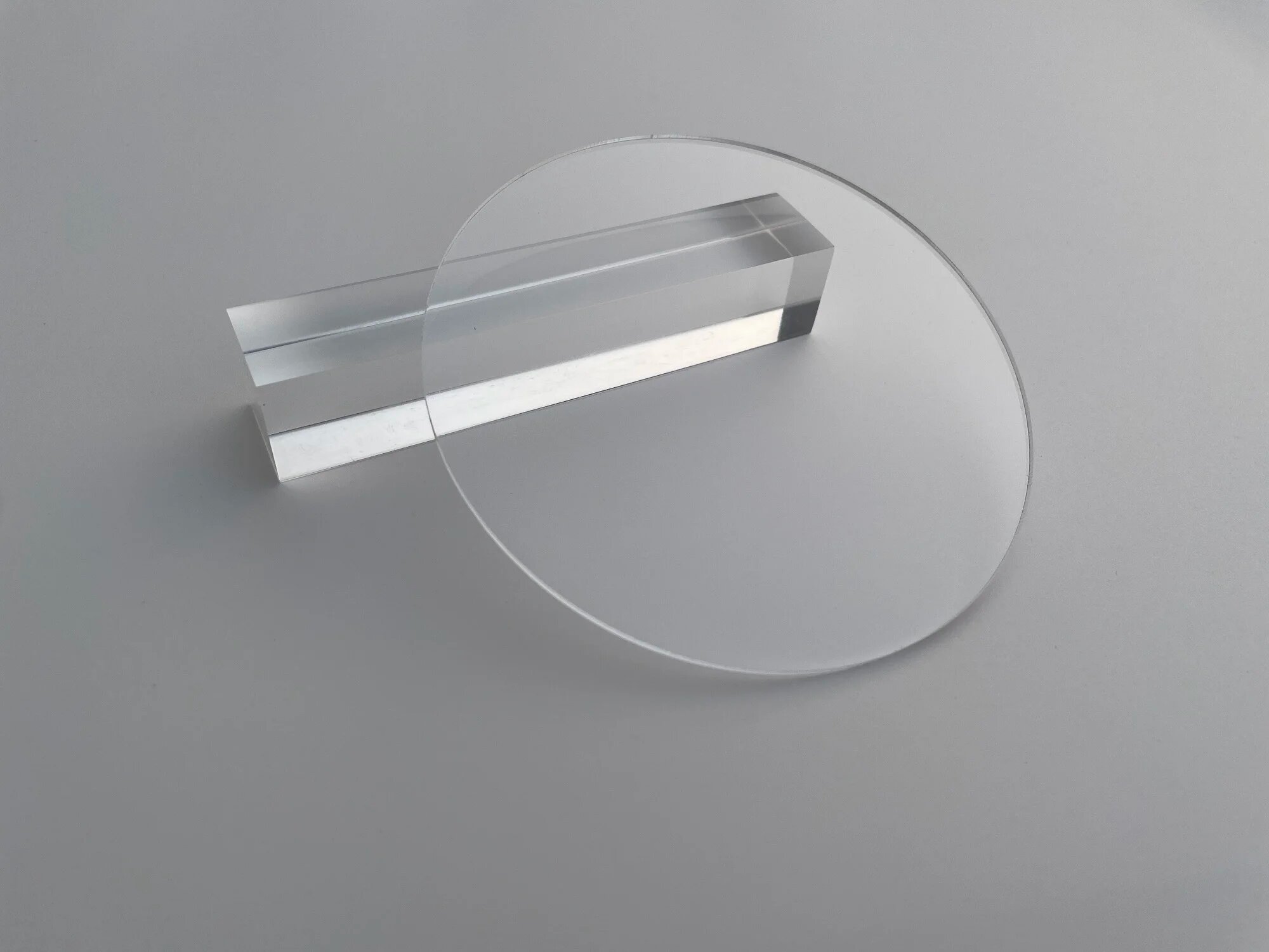 Полупрозрачный черный акриловый лист 1 мм DIA 100mm 5PCS, Clear Transparent