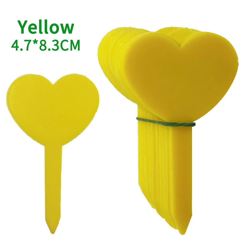 Маркеры для растений 50 шт Желтый, Yellow 4.7x8.3cm