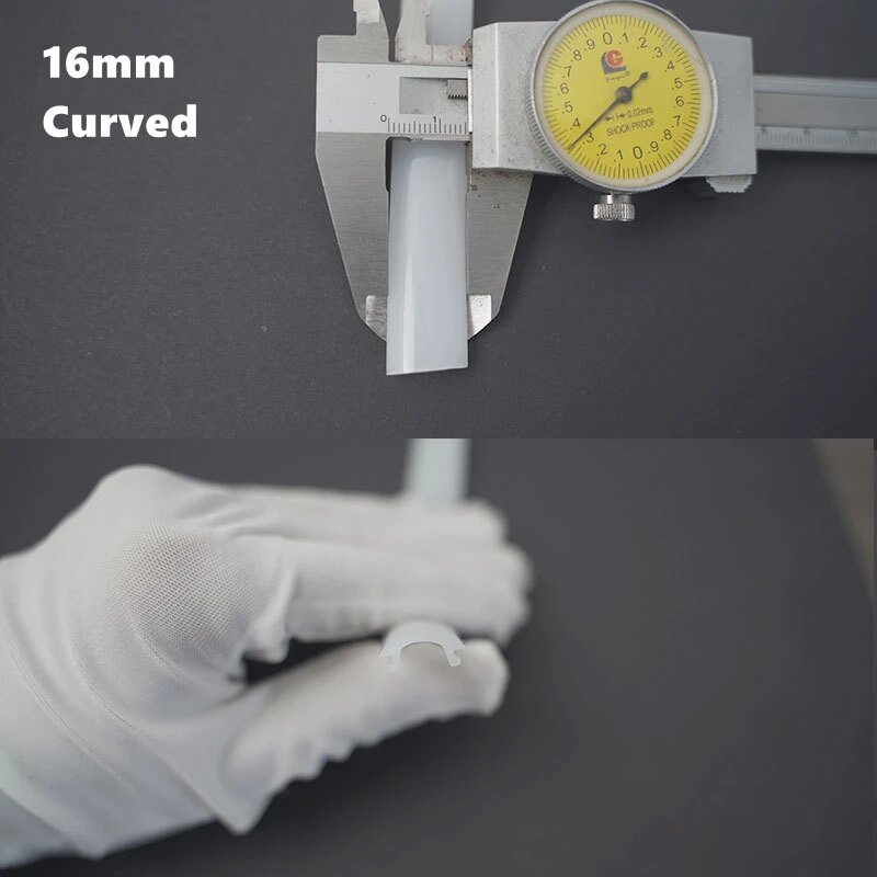 Лессированная силиконовая оболочка для алюминиевого профиля LED, U-образный канал, гибкий светодиодный светодиод для шкафа, люстры, твердого светодиода, замена аксессуаров