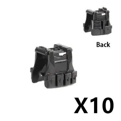 Черный тактический бронежилет для фигурок, 10 шт. (BS190-10PCS)