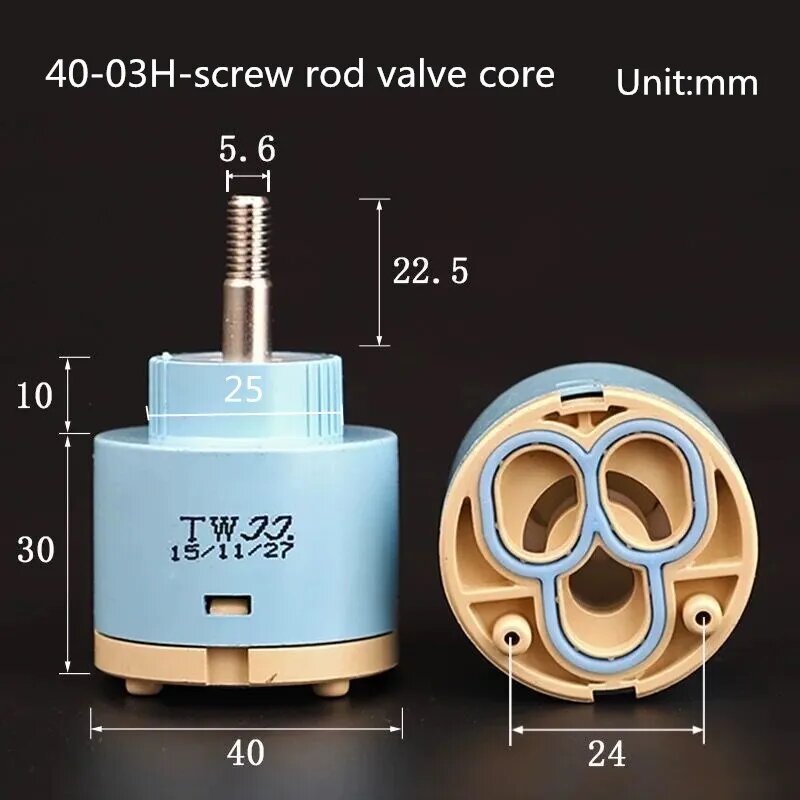 Картридж для смесителя с высоким вылетом 25мм/35мм/40мм, керамический картридж для крана, смеситель для кухни, ванной, раковины, душа