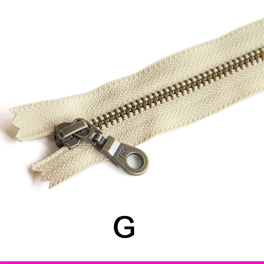 Молния YKK 5# бронзовая, G Beige, 25 см
