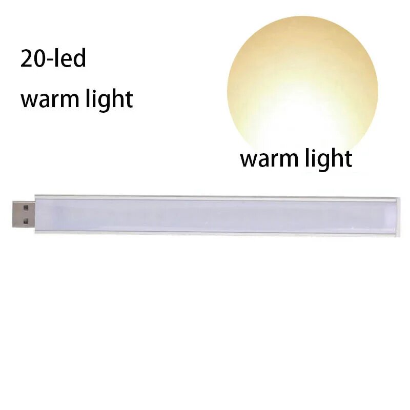 Gakaki USB лампа для чтения теплый белый свет 20LED warm