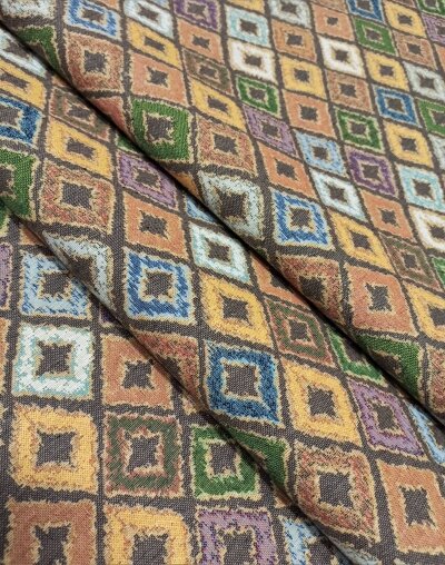Ткань для штор и мебели, 280*100см Оксфорд цвет 3, ромбы, гобелен