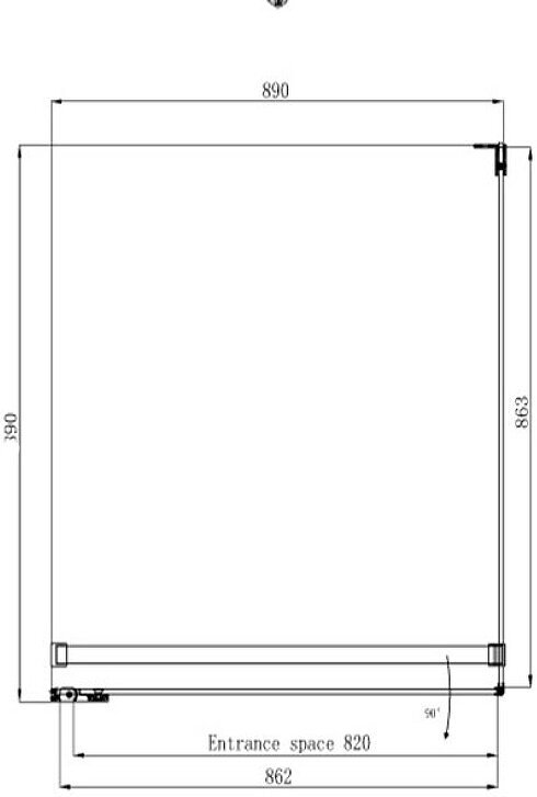 Душевой уголок Ambassador Abner 10011101 90x90 R 10011101R