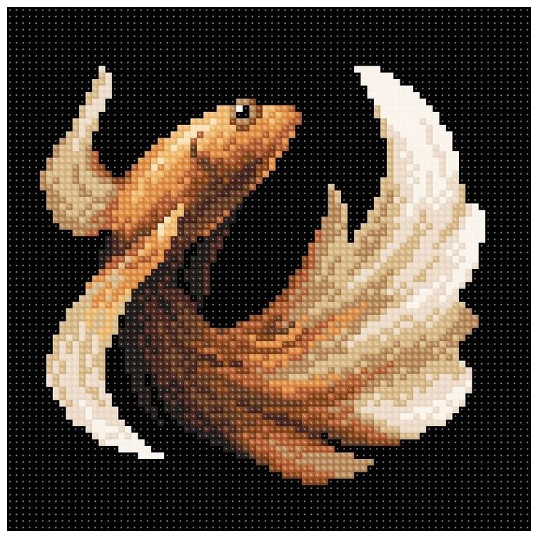 Алмазная мозаика "Рыбка золотая", 20х20 см