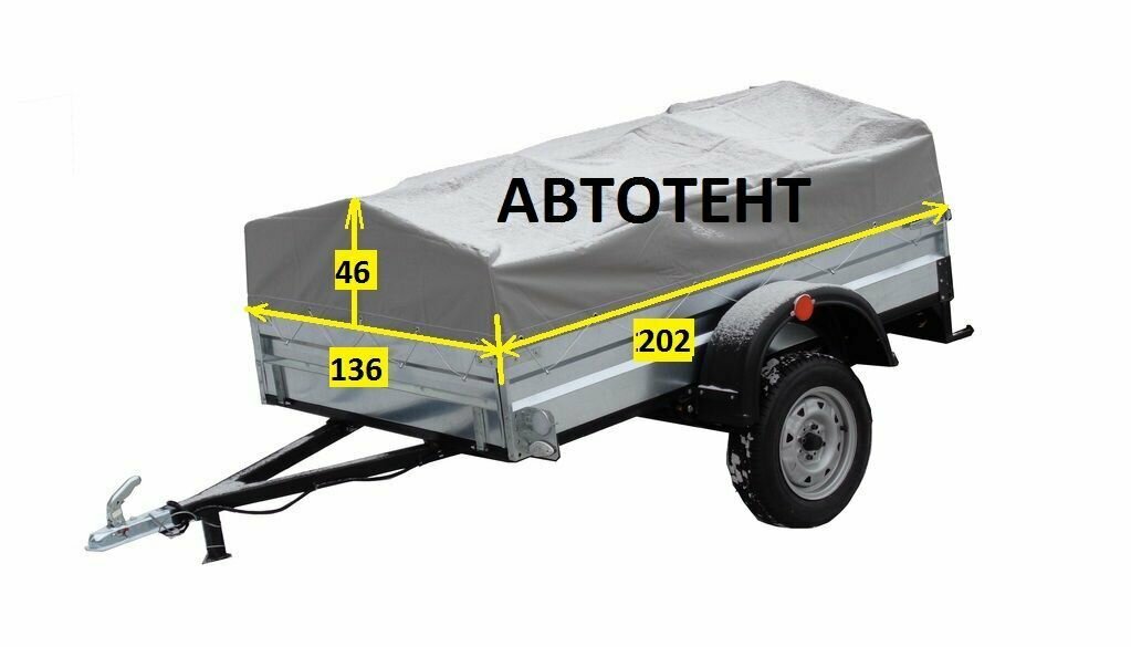 Тент для прицепа Гранит 7171-10, модель 2013-04