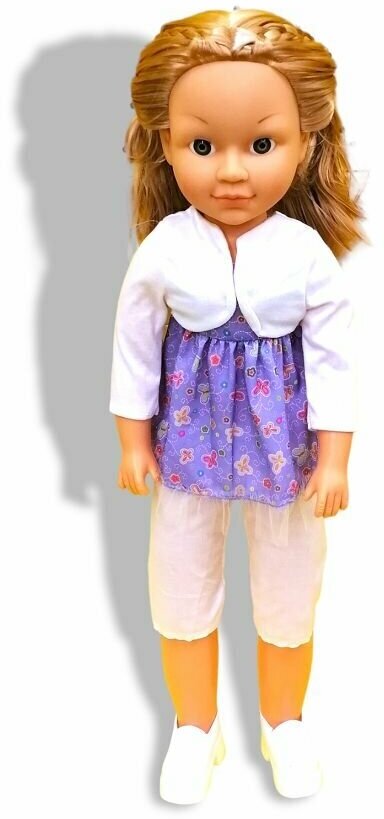 Кукла "Подружка" в белом костюме, 82 см. Товар уцененный