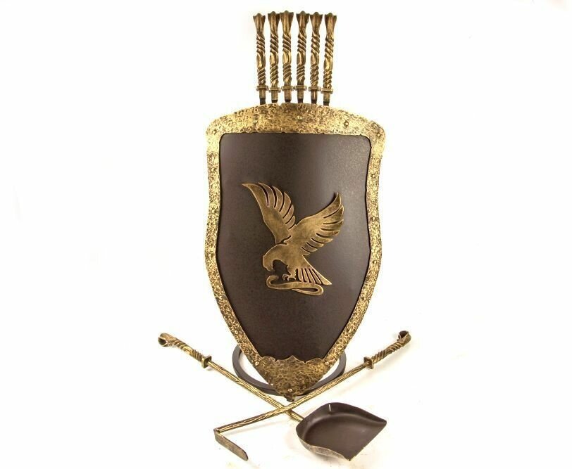 Каминный набор Щит-подставка Орел на 6 шампуров Эльбрус