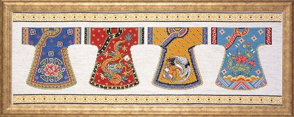 #2377 Кимоно Design Works Набор для вышивания Счетный крест 66 х 23 см