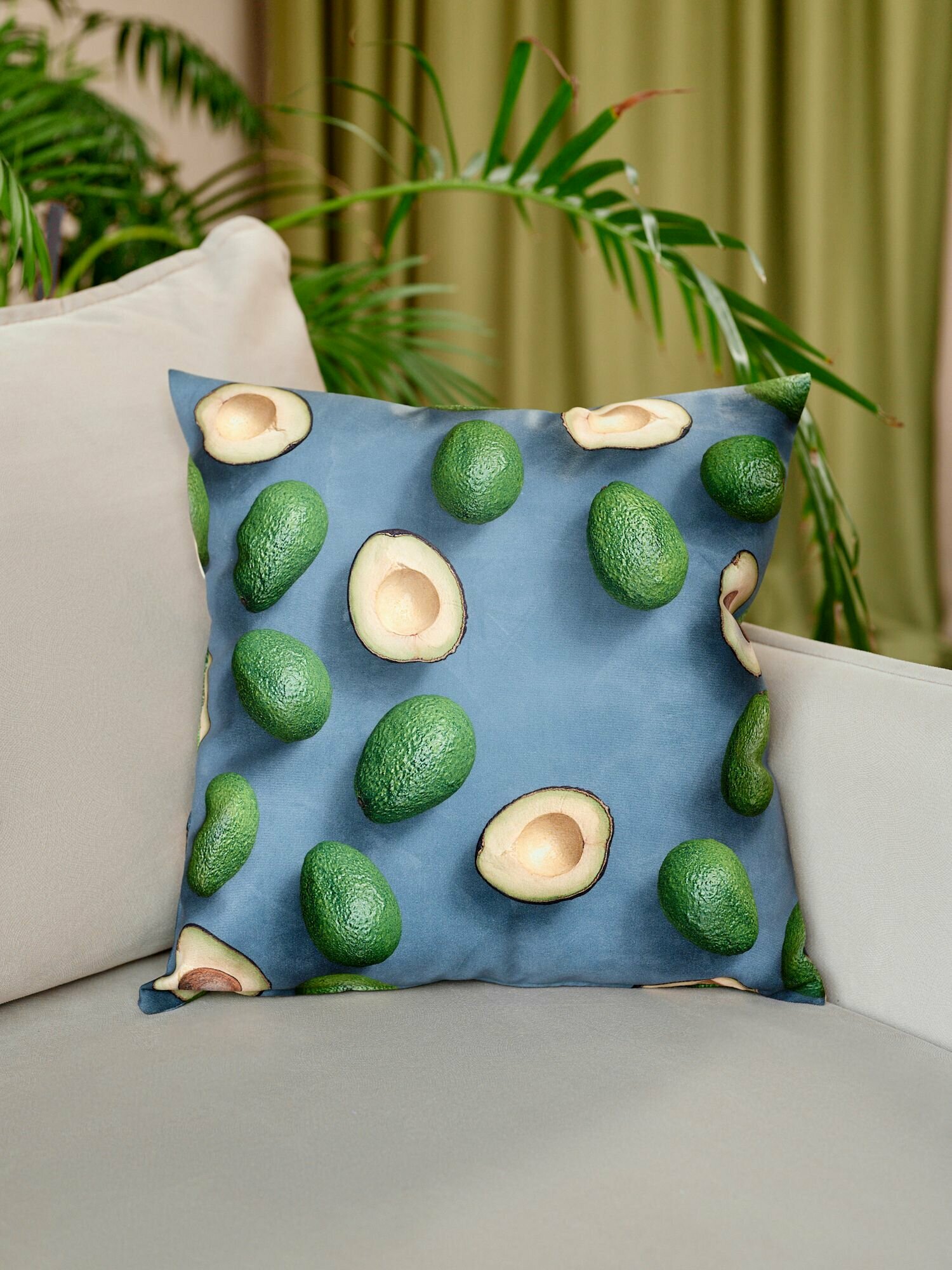Подушка декоративная 45*45 см Fleola avokado_grey