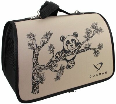 Dogman Сумка-переноска Лира бежевая панда 43*27*27см