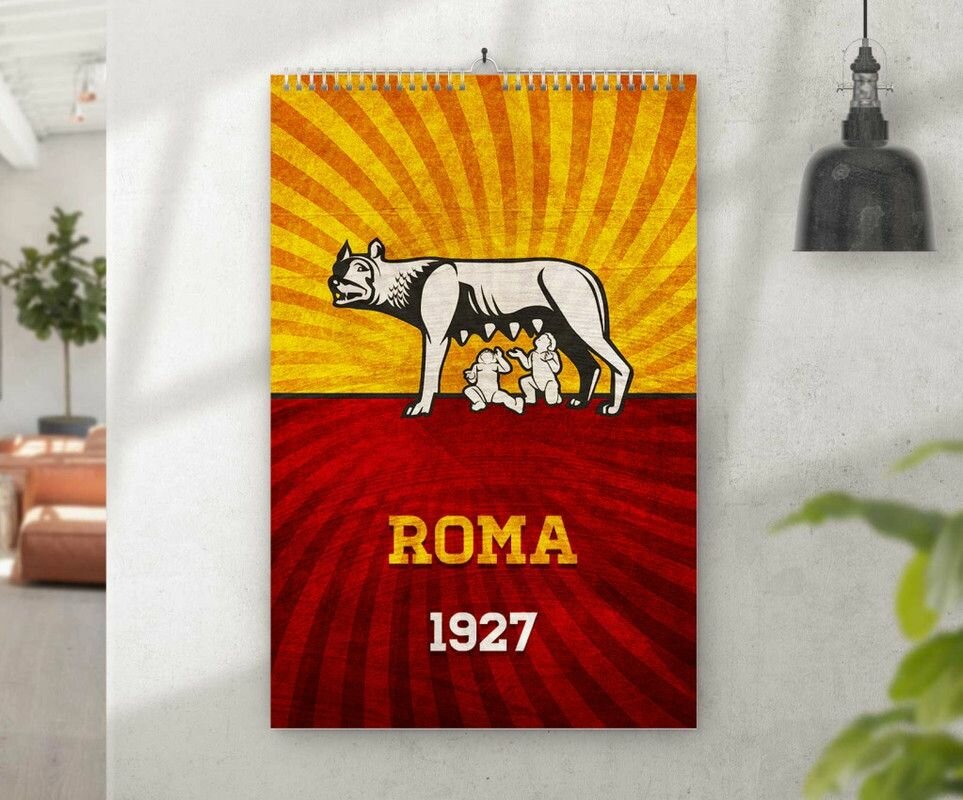 Календарь GOODbrelok настенный перекидной принт А4 ФК Рома, ROMA - 0007
