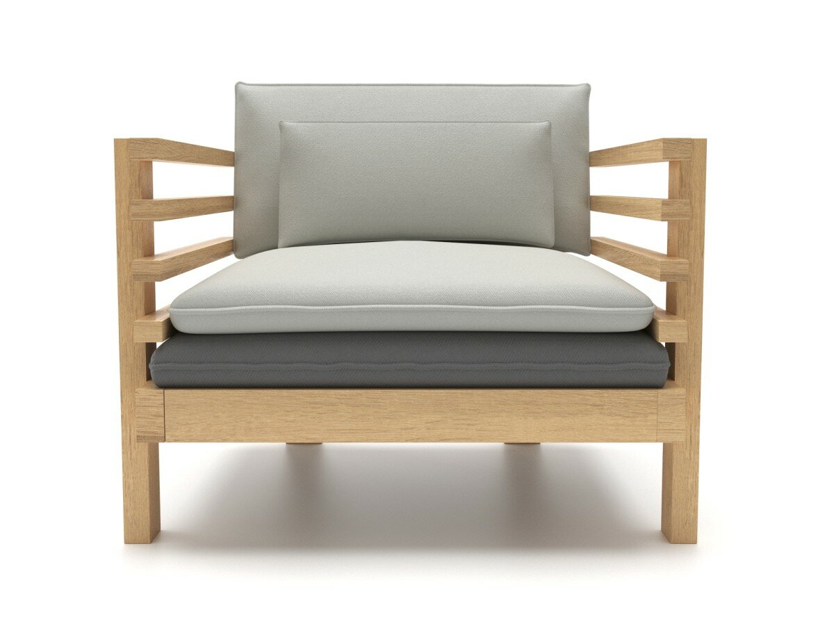 Кресло Soft Element Атлантик Ash Grey, с подлокотниками, массив дерева, лофт — фото 1