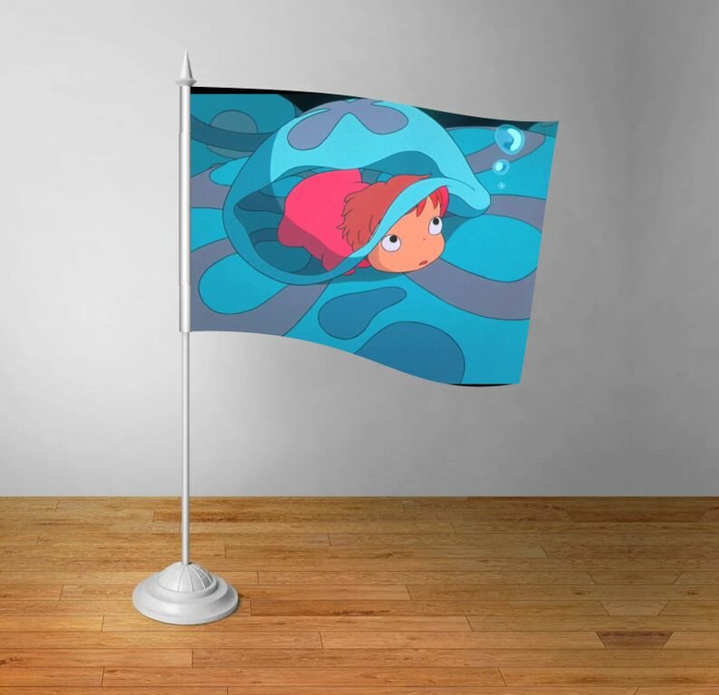 Флажок Рыбка Поньо на Утёсе №10