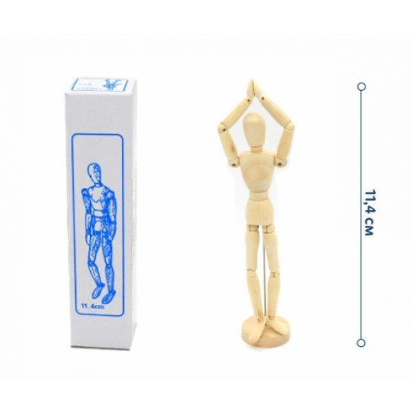 Манекен "Человек" 11,4см, художественный, из дерева