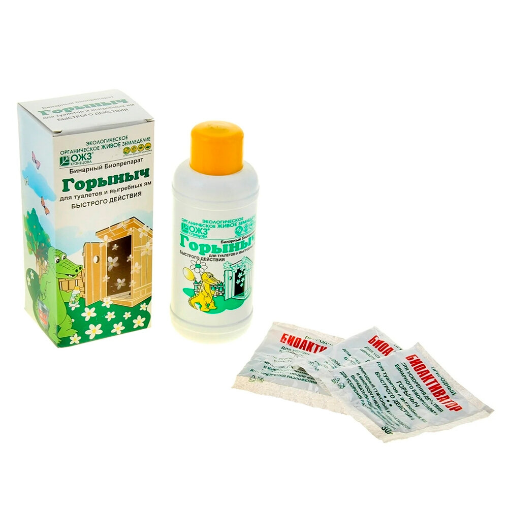 Средство для дач. туалетов и выгр. ям 0,5л+90г (3*30г) Горыныч 2/12/720 БШ