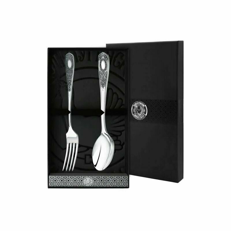 Кольчугинский мельхиор Набор столовых приборов "Номер один" 2 предмета (КМ0850206)