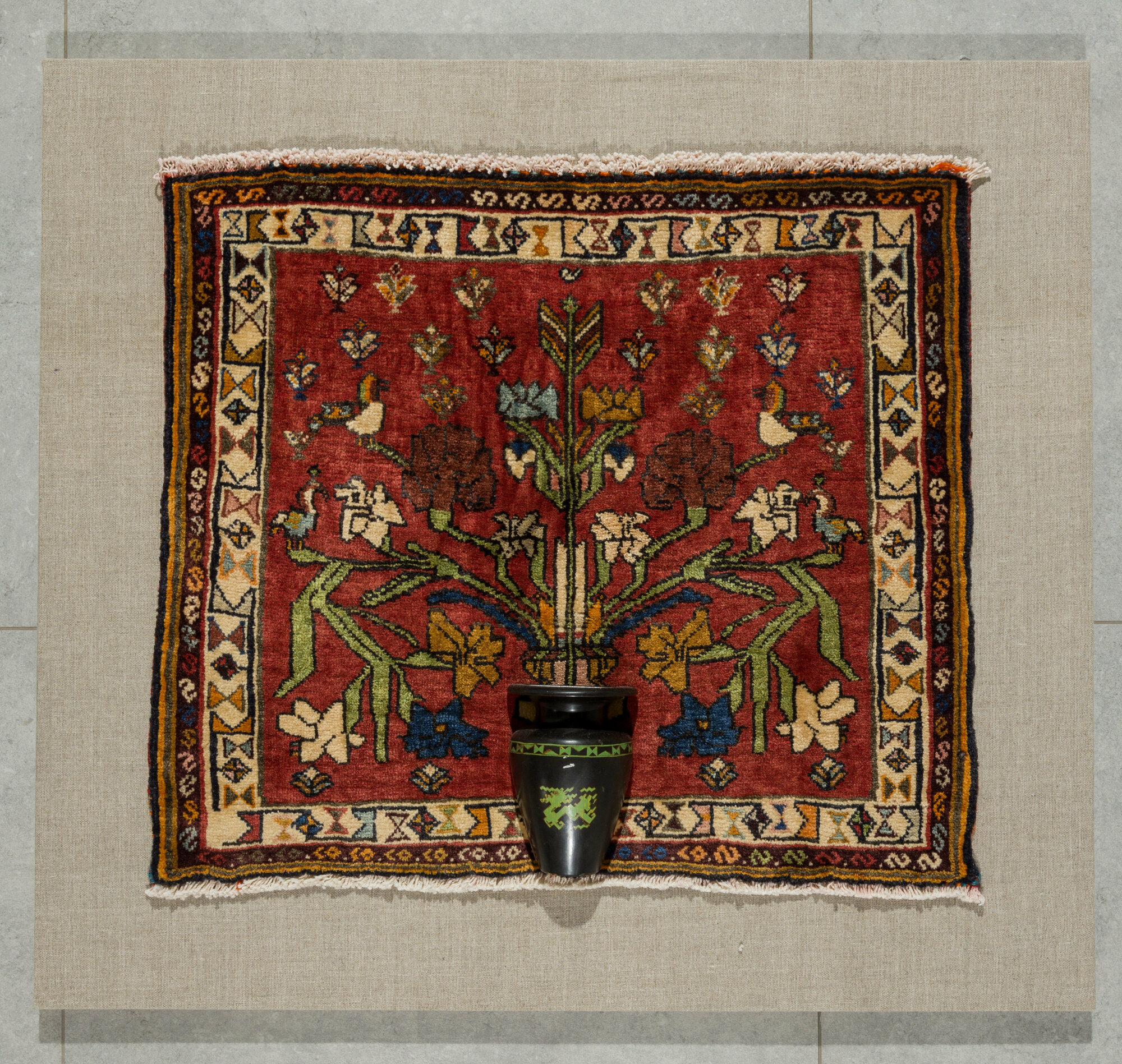 Коллекция "артефакты" ART винтажный коврик на холсте, на стену, 74х82 см