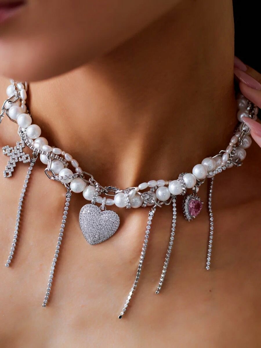 Колье, стекло