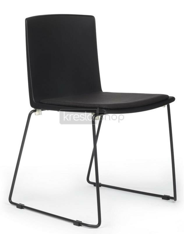 Конференц-кресло Riva Design Simple X-19 черный пластик, черная ткань