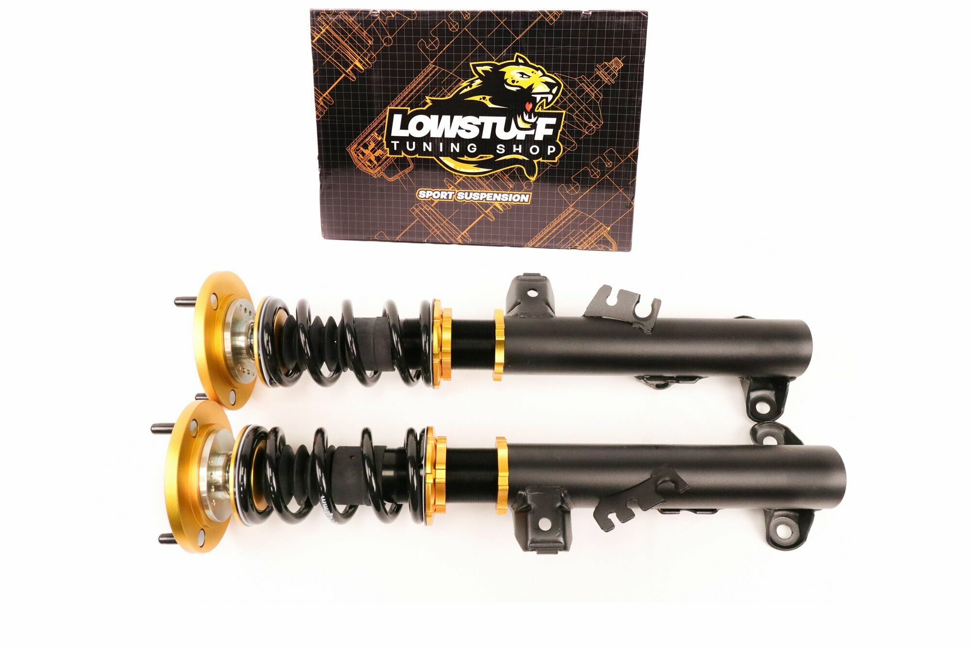 BMW E36 купе, седан, touring, compact передние винтовые стойки фултап койловеры с регулировкой высоты и жесткости LOWSTUFF EVO-III FRONTLSCSBM013
