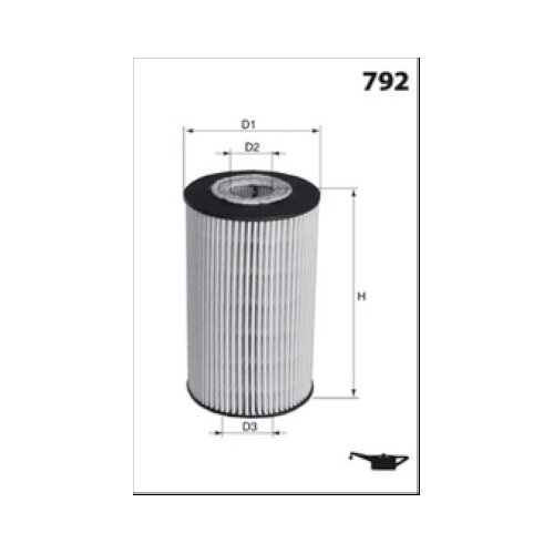 Фильтр масляный для автомобиля DAF, MECAFILTER ELH4769 (1 шт.)