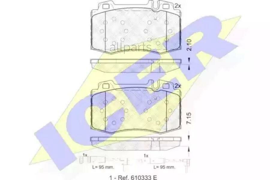 ICER 181389-203 Колодки тормозные дисковые