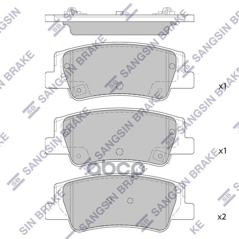 Колодки тормозные задние Sangsin brake арт. HP4335