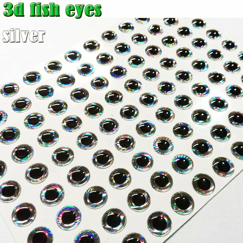 Рыбий глаз 3D Seasitomo, 500 шт, белый, 4mm