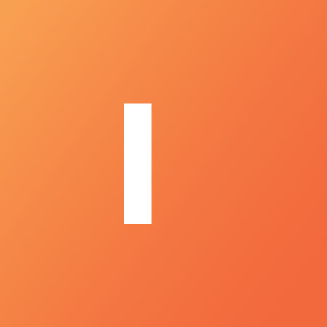 Буква I из акрила для вывесок 5 см / шрифт 2 белый