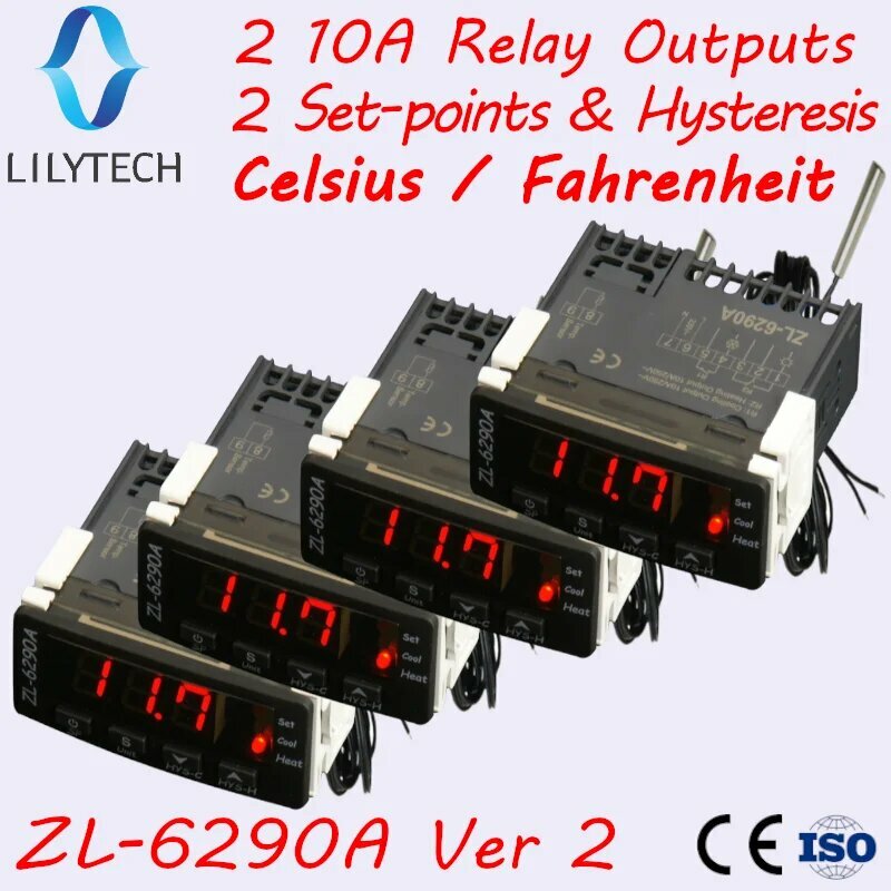 Регулятор температуры LILYTECH ZL-6290A 220Vac Metal