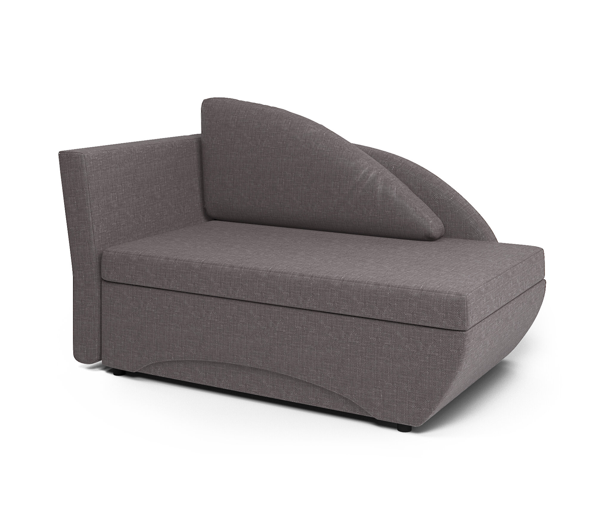 Диван кушетка Трио левый рогожка латте