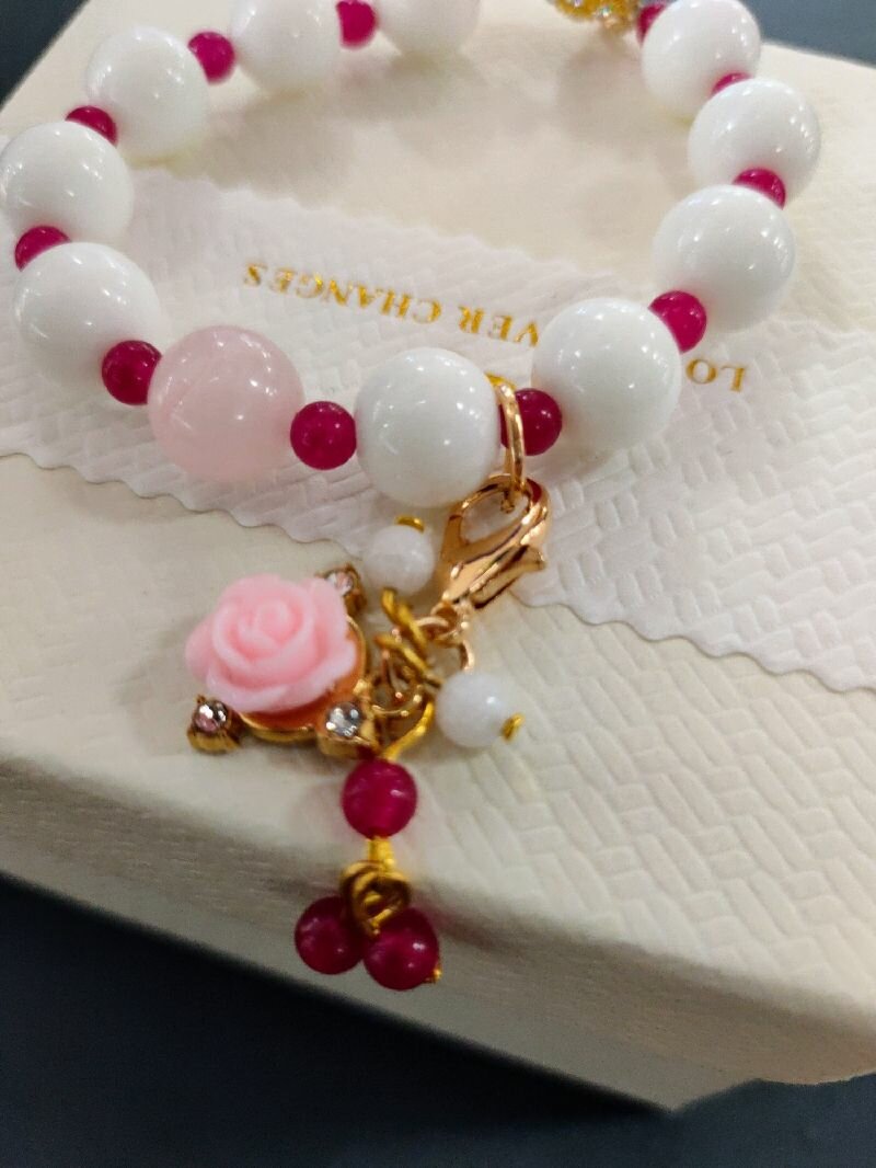 Славянский оберег, браслет, кварц, агат, халцедон