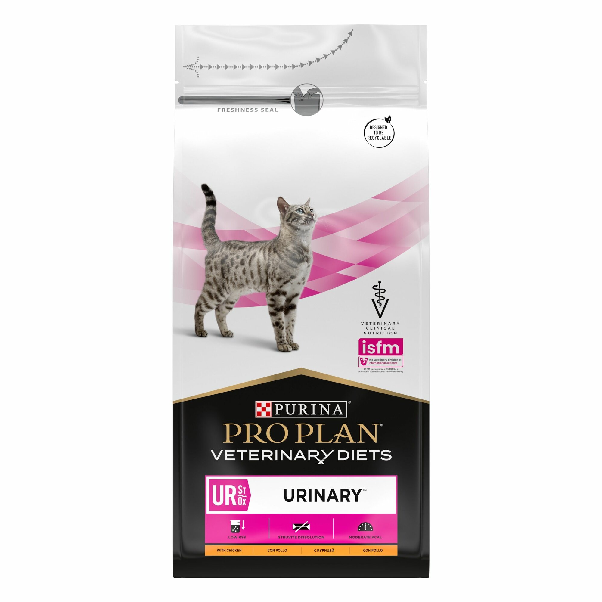 Сухой корм Pro Plan Veterinary Diets UR Urinary для кошек при МКБ с курицей, 1,5 кг.