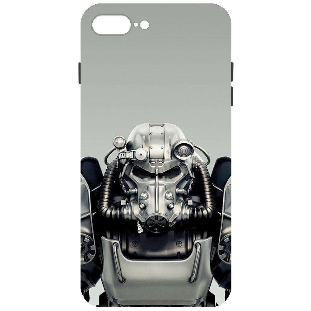 Чехол-накладка Krutoff Soft Case Фоллаут (Fallout) - Братство стали для iPhone 7 Plus/8 Plus черный