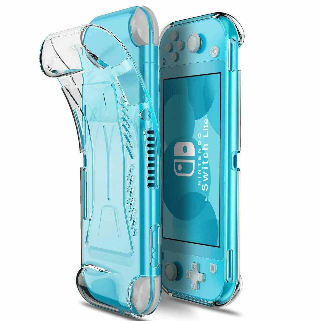 Чехол для приставки Nintendo Switch Lite силиконовый, прозрачный