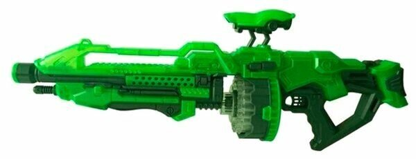 Игрушечное оружие Бластер автомат с мягкими пулями, зеленый, 20 мягких пулек в комплекте