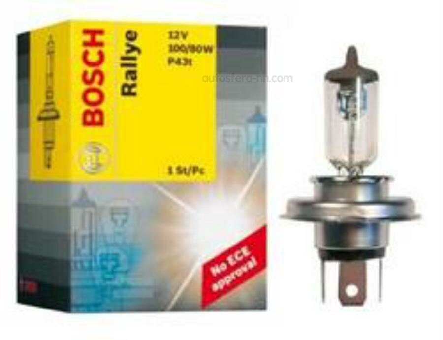 BOSCH 1987302046 Лампа галогенная H4 P43t 12V 100/80W RALLYE