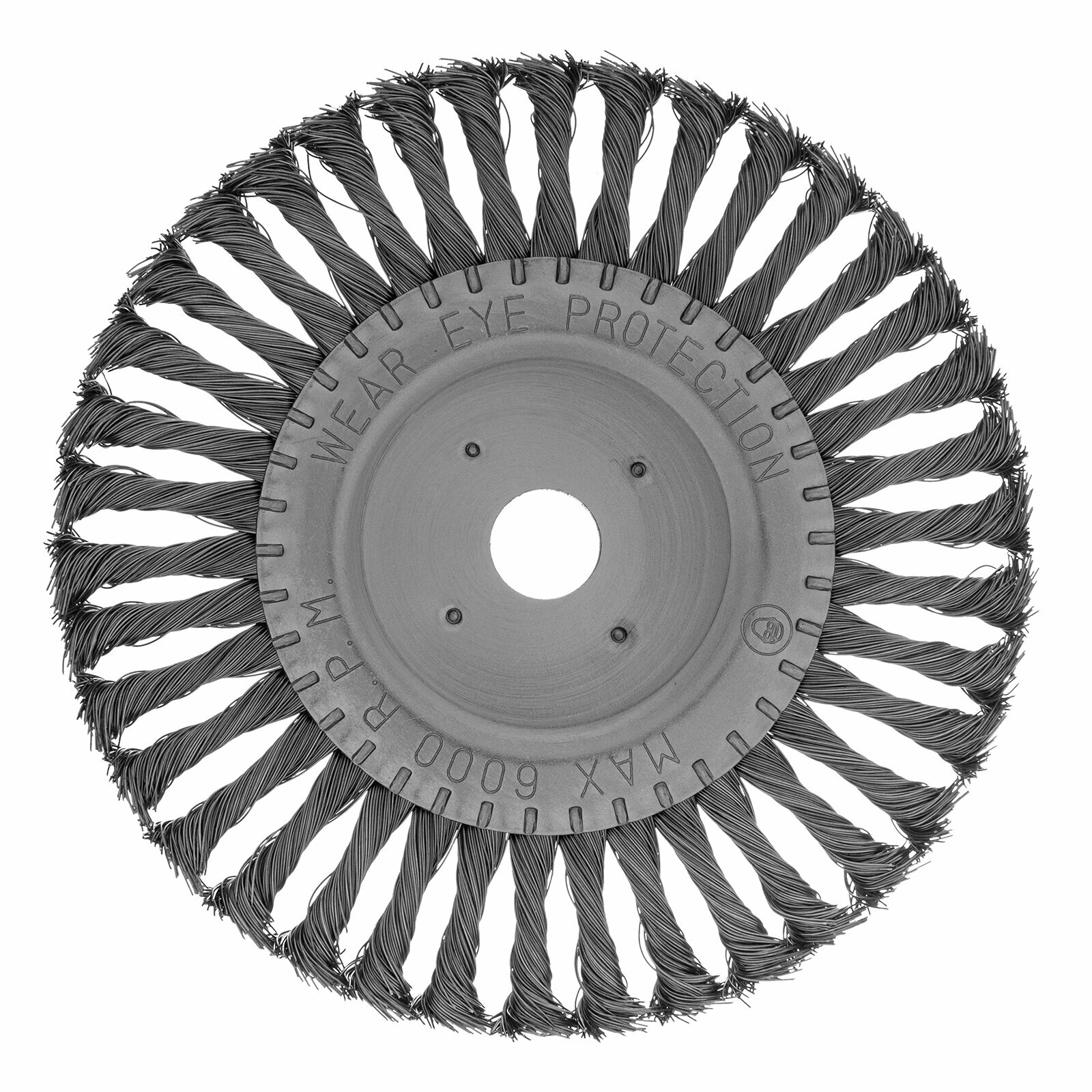 Щетка для УШМ, 200 мм, посадка 22,2 мм, Плоская, крученая проволока 0,5 мм// Сибртех