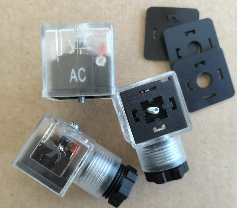 Электросоединитель 20 шт. DIN 43650 3 контакта LED АC ( розетка + кр. винт+ проф. прокладка)