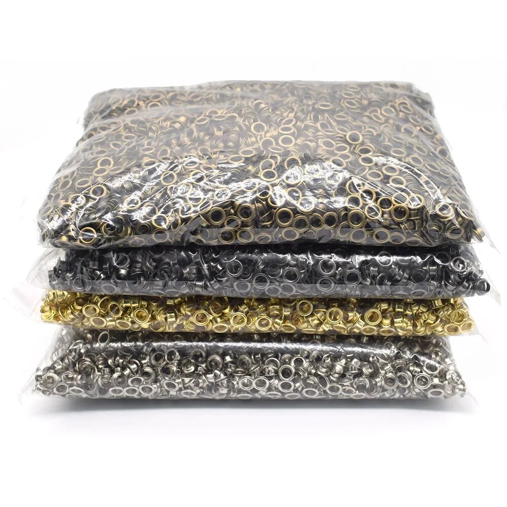 Металлические люверсы с шайбами 5000 комплектов 3.5 мм 4 мм 5 мм 6 мм Bronze-4mm