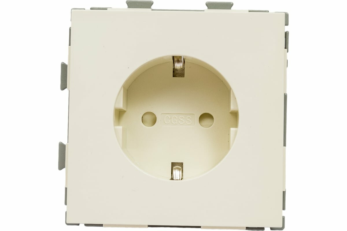 Практика PL-W160A-BGGэлектрическая розетка с заземлением CGSS 16А бежевого цвета