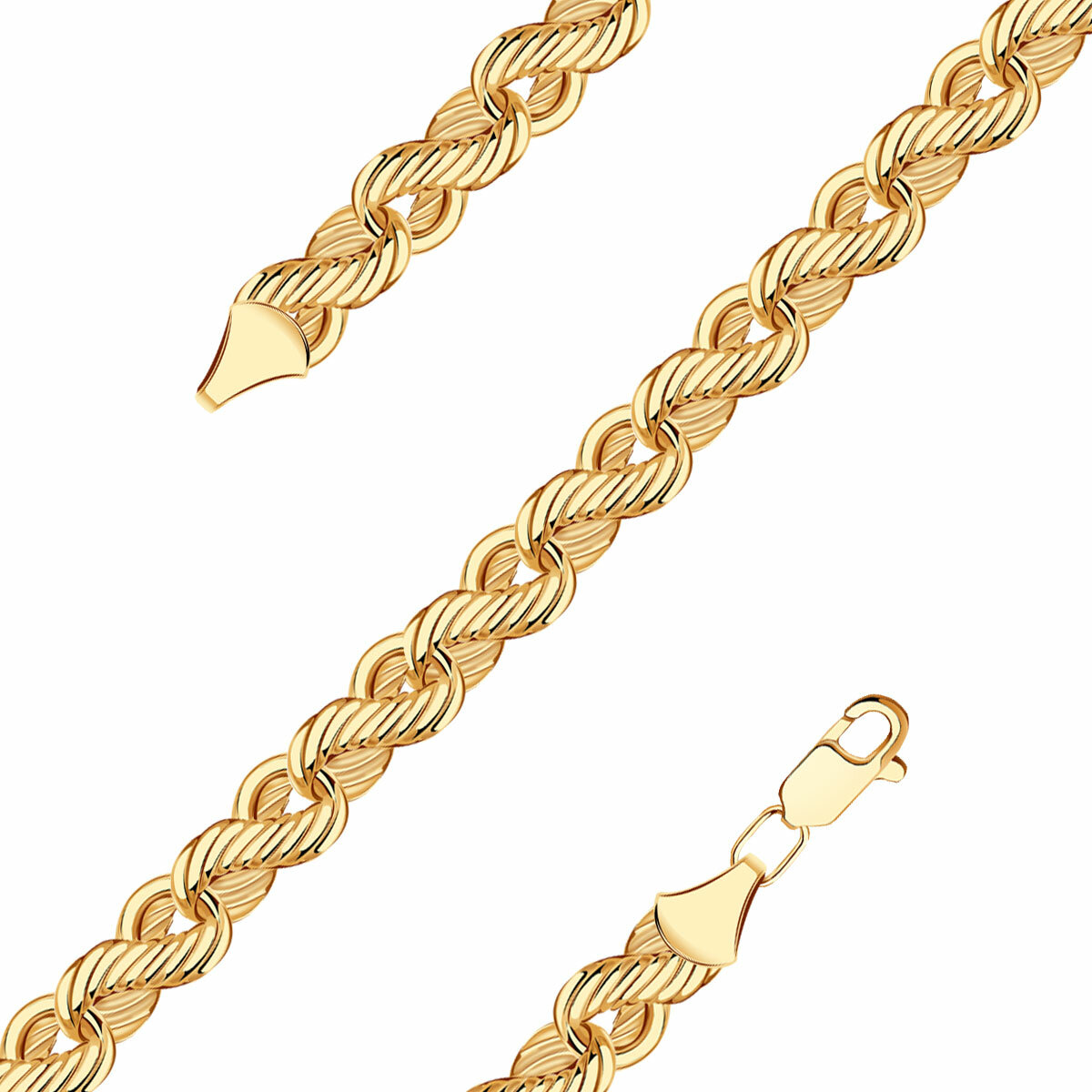 Цепь красное золото, 585 проба