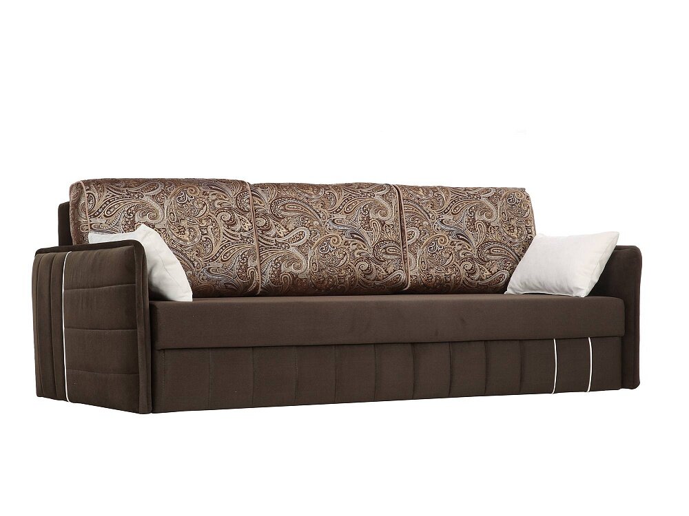 Прямой диван Некст (Слим) Шоколад, еврокнижка, 206х103х86 см, с ящиком для белья