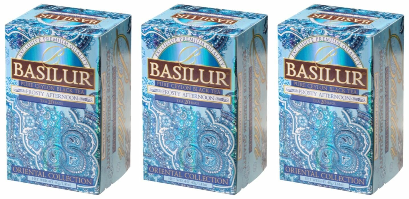 Basilur Чай черный , морозный день , 25пак, 3 уп.