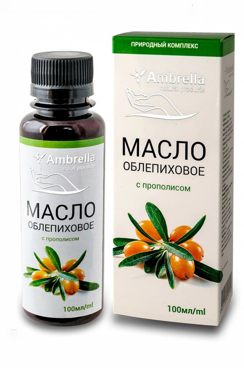 Масло облепиховое с прополисом 100 мл.