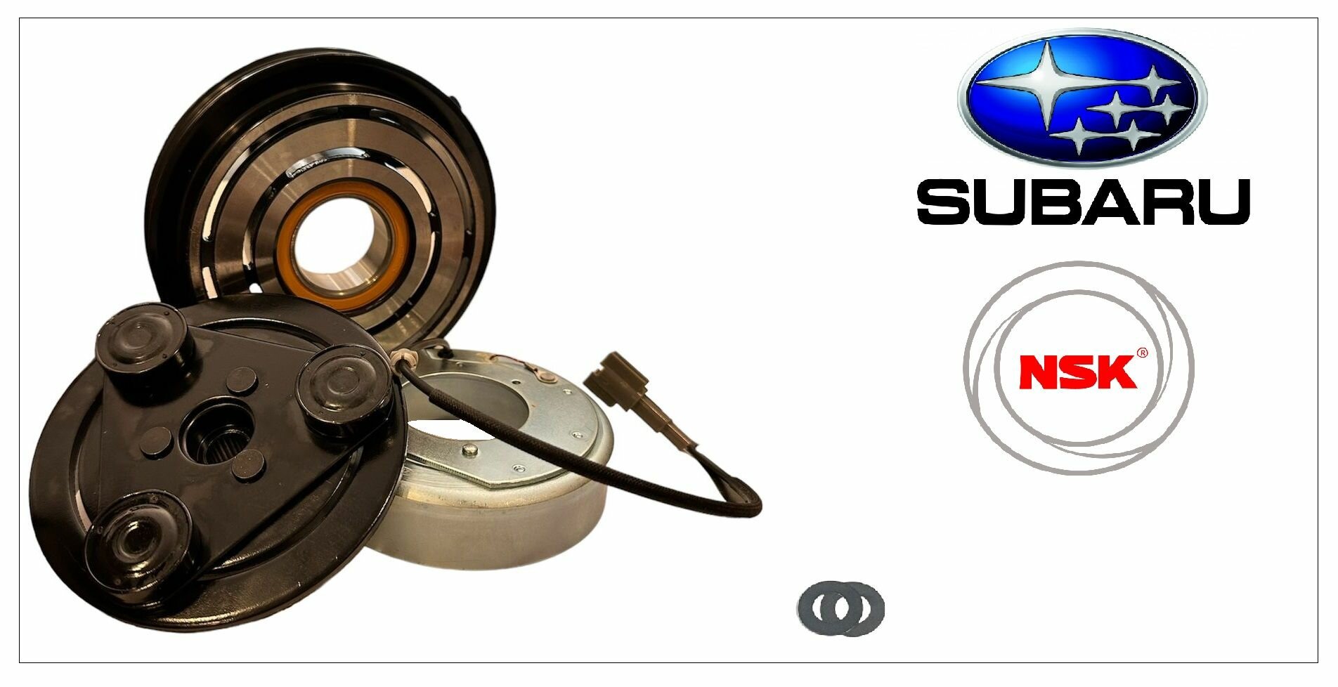 Муфта компрессора кондиционера на японском подшипнике NSK Subaru Forester S10 Impreza