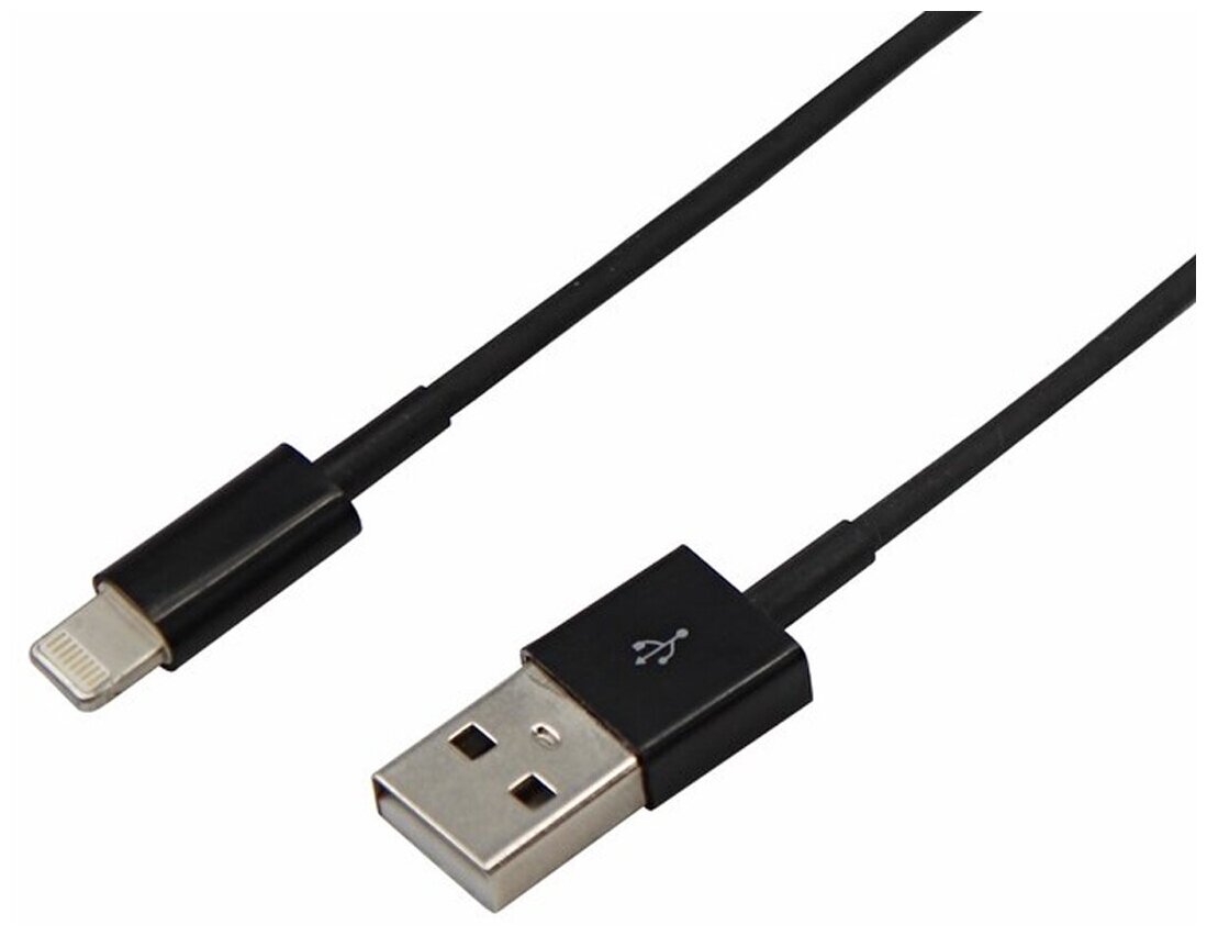 Кабель Rexant "USB - Lightning", для iPhone 6/7/8, X/XS/11/12/13, 1м, черный