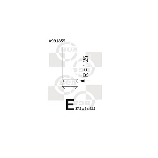 BGA V991855 (147111PLZD00 / 14711PLZD00 / 641025) клапан впускной 27.5x6x98.5 in opl Astra (Астра) 1.7dti 16v 00-